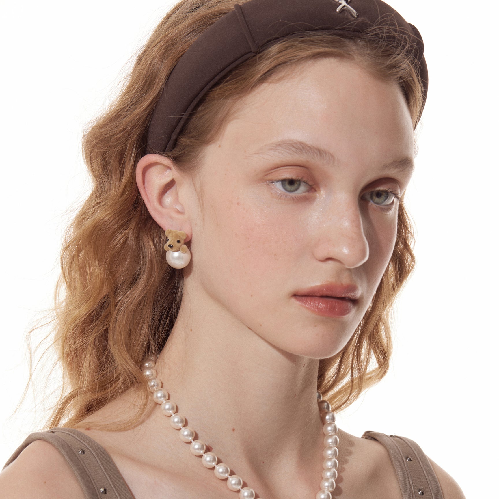 Paradise / Flocked Bear Pearl Earrings – YVMIN